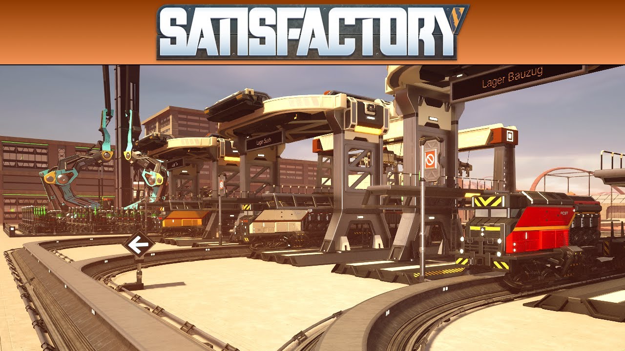 Satisfactory #140 - Züge, Gleise und Signale - YouTube