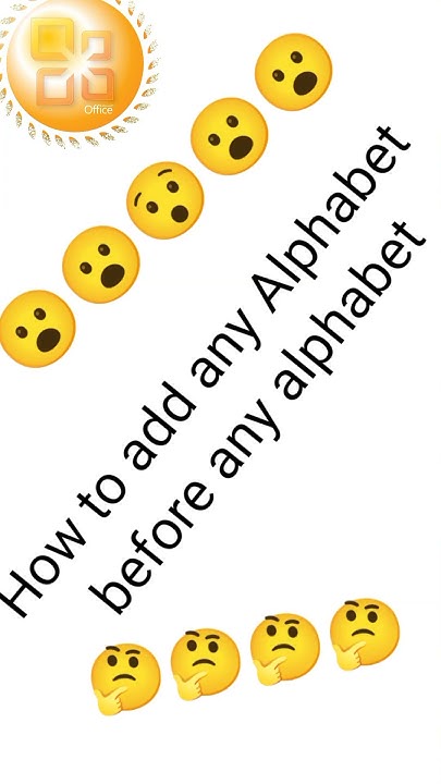 How To Add Any Alphabet Before Any Alphabet Shorts Excel Exceltips Msexcel Exceltrick Youtube