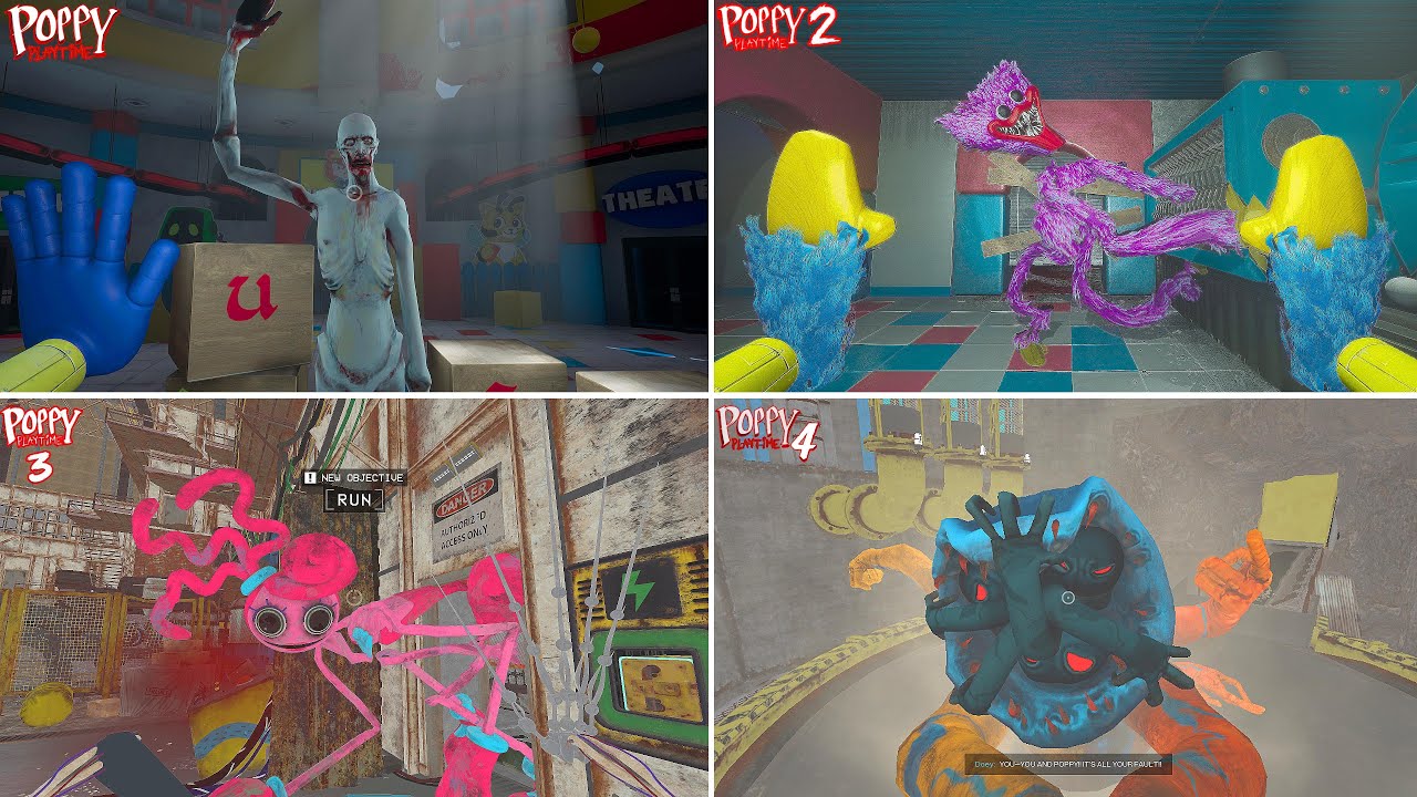 Watch All The New Jumpscares In Poppy Playtime 1-2-3-4 Mobile Full Game ...