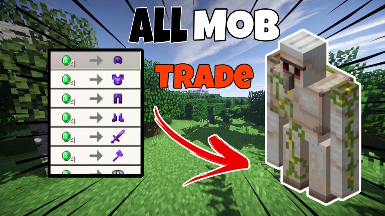 Minecraft, But'' All Mob Trade OP ITEM | OP Item Minecraft Survival ...