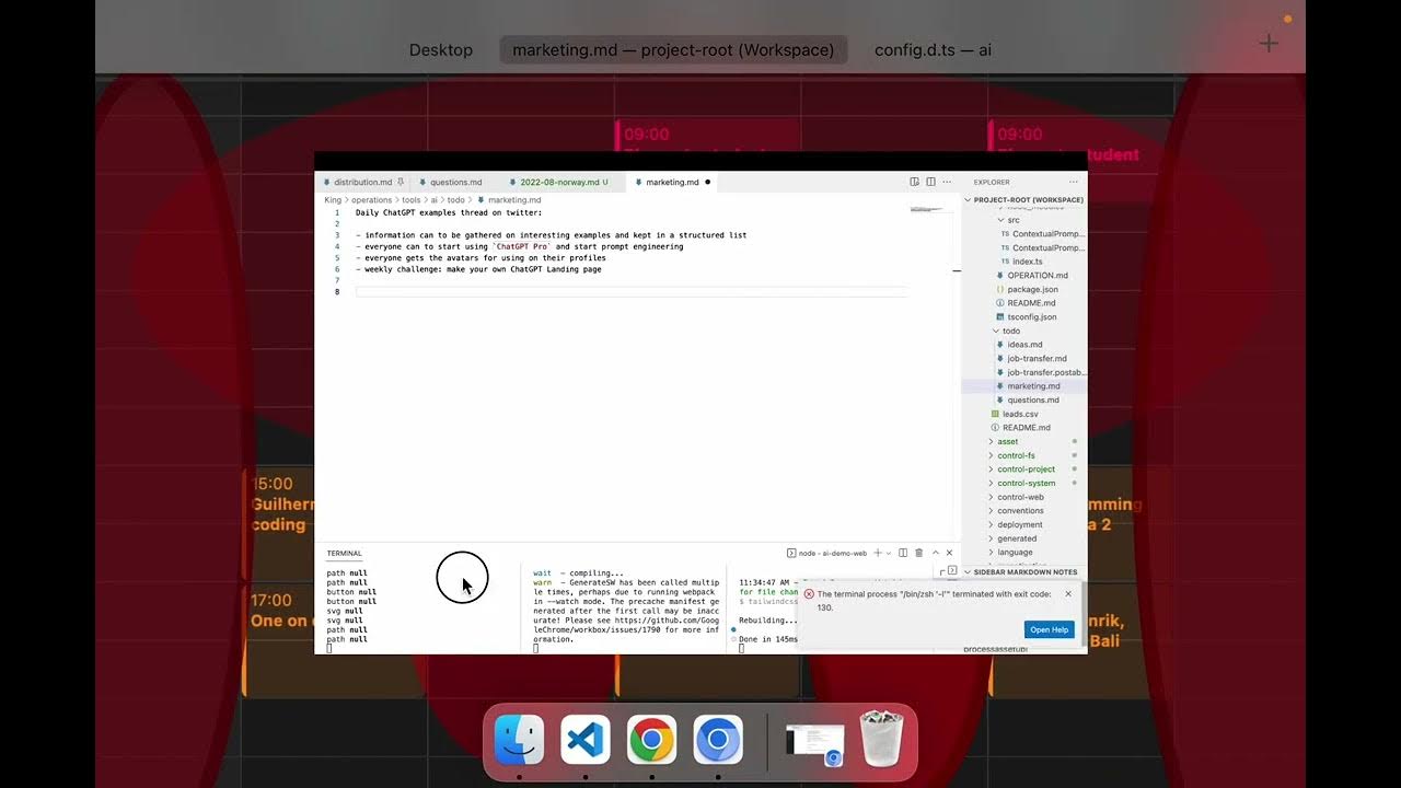 What I've made with ChatGPT the last days. Showcasing context search engine and typescript ...