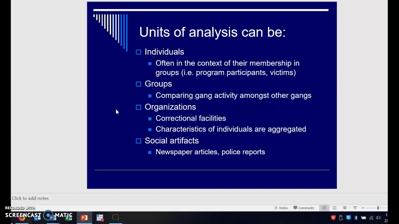 Video #3: Unit of Analysis - YouTube