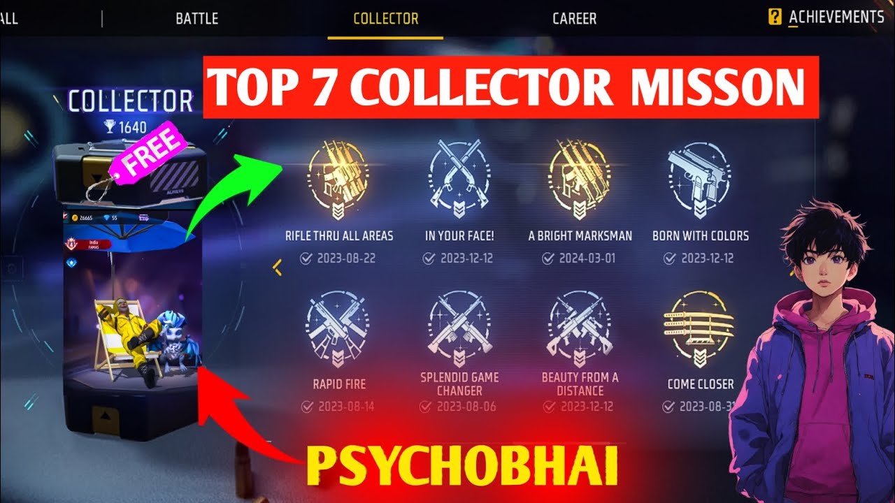 1000 + POINTS FREE! New achievement mission in collector | NO TOP UP 😱 ...