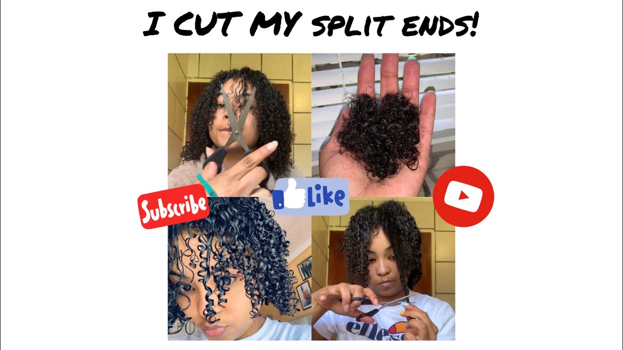 HOW I GET MY CURLS SUPER DEFINED! | WATCH HOW I CUT MY OWN SPLIT ENDS ...