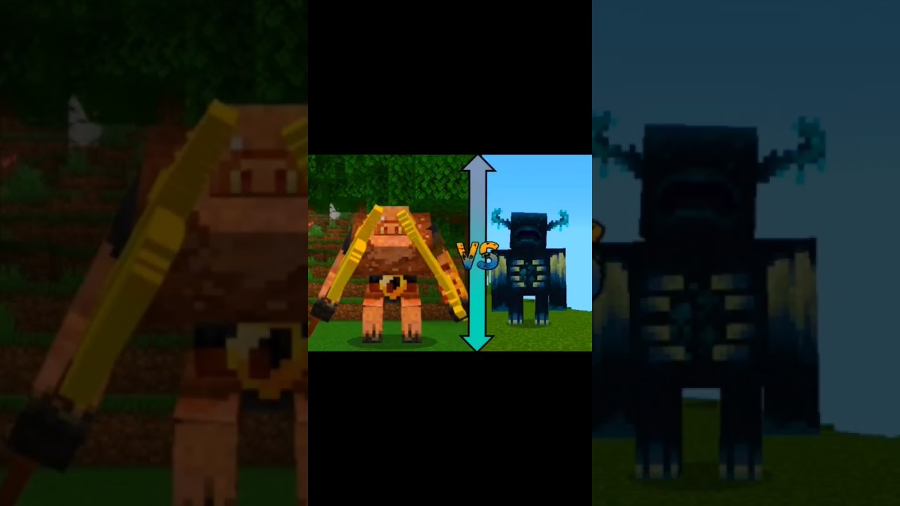 mutant piglin burte vs warden#minecraft short video - YouTube