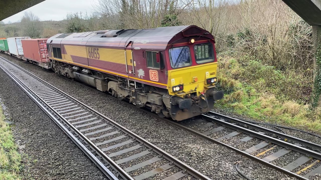 Class 66 | 66155 | Awesome Tones | DB Cargo UK - YouTube