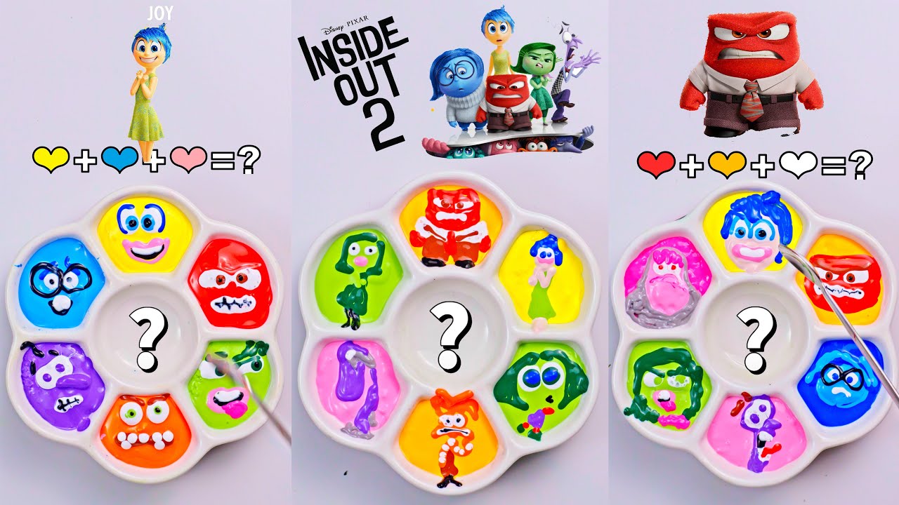 Guess The Final Color🎨（ Inside Out 2 ）Part 2｜Mixing Color｜Satisfying ...