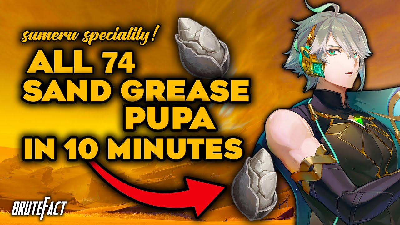 Sand Grease Pupa Locations | Fast Farming Route | Alhaitham & Dehya ...