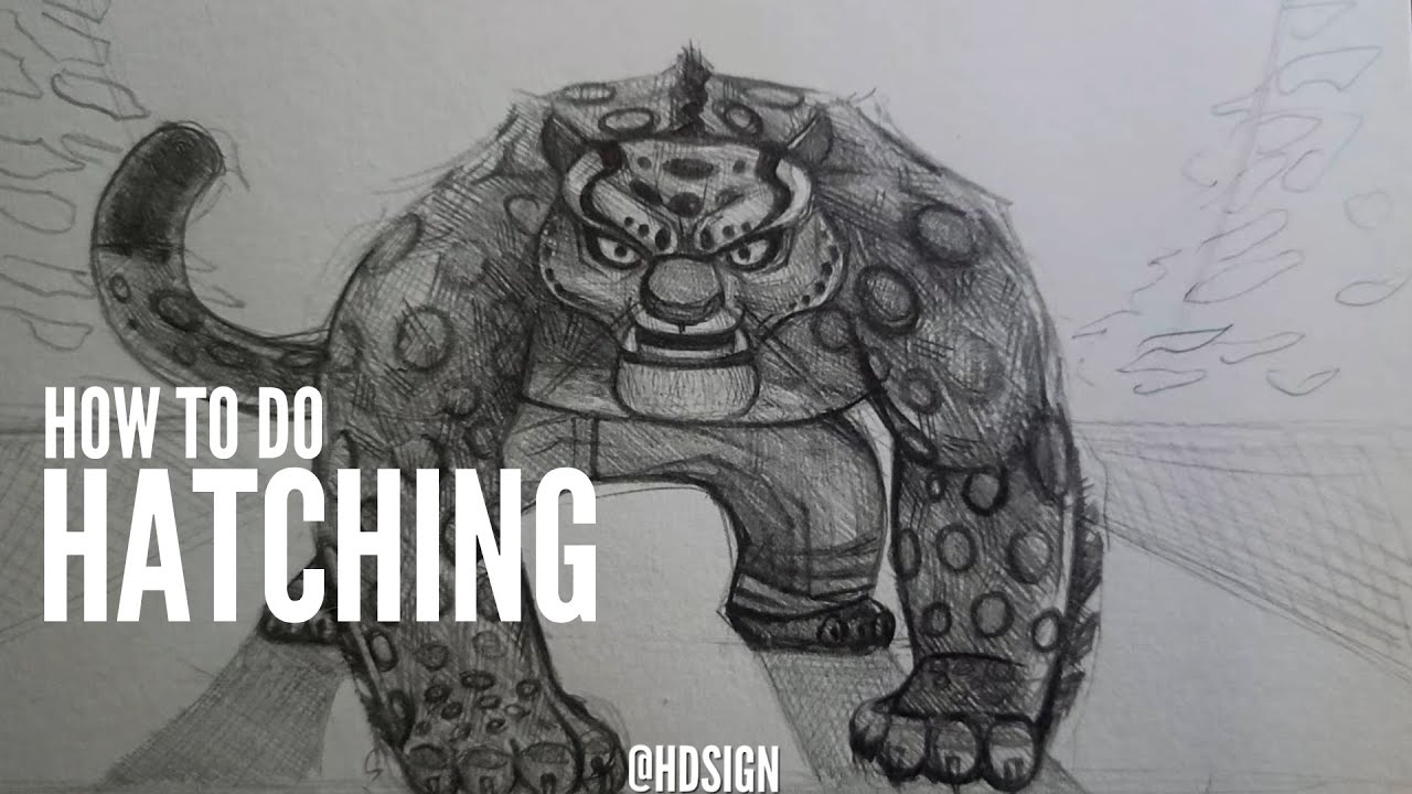 How to do hatching | draw Tai lung | #hatching #art #tailung - YouTube