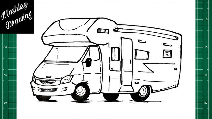 Step By Step How To Draw A Camper Van