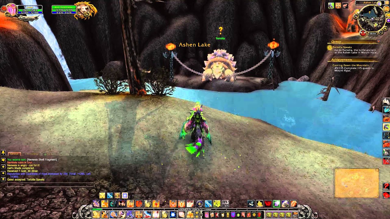 Tortolla Speaks Quest Playthrough - Mount Hyjal - YouTube