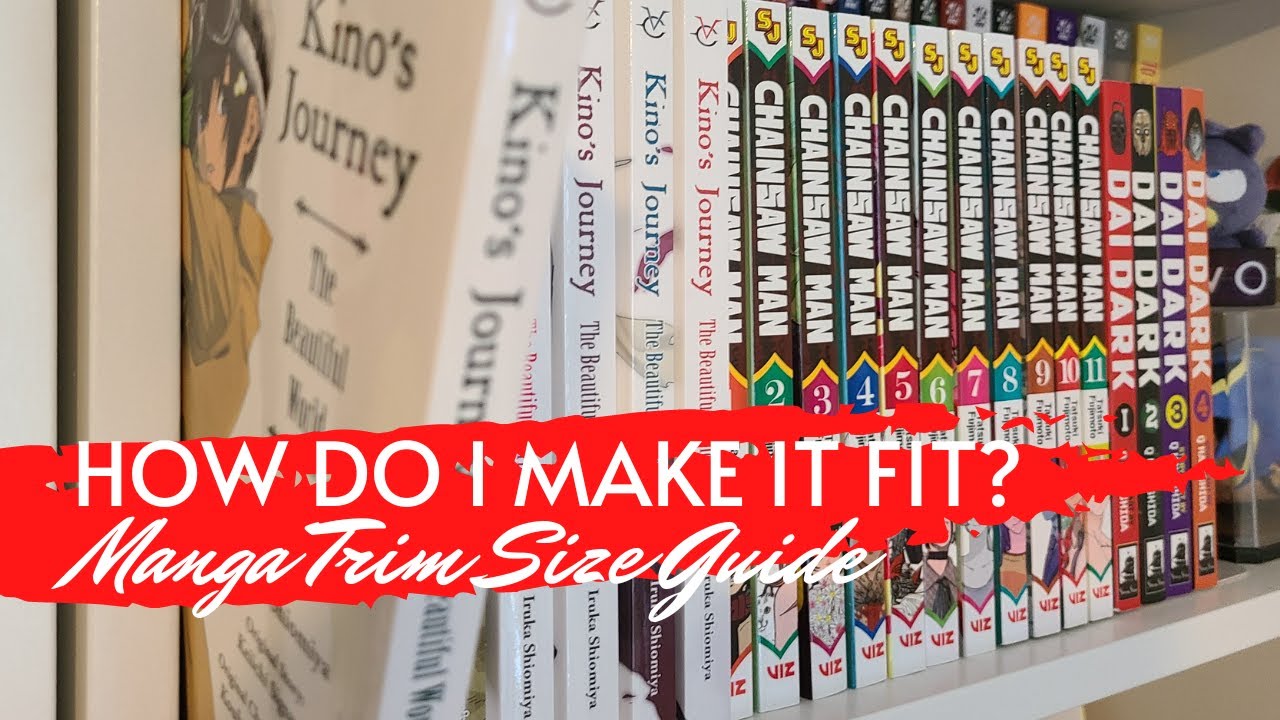 How Much Manga Can I Fit On My Shelf?! | Manga Trim Size Guide - YouTube