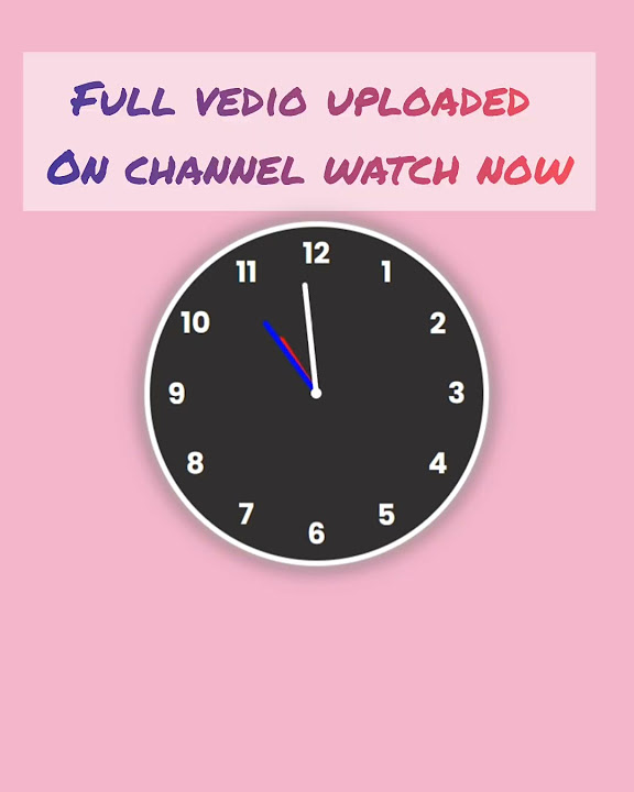 Make An Analog Clock Using Html Css Javascript Analogclock Shortsfeed Youtube