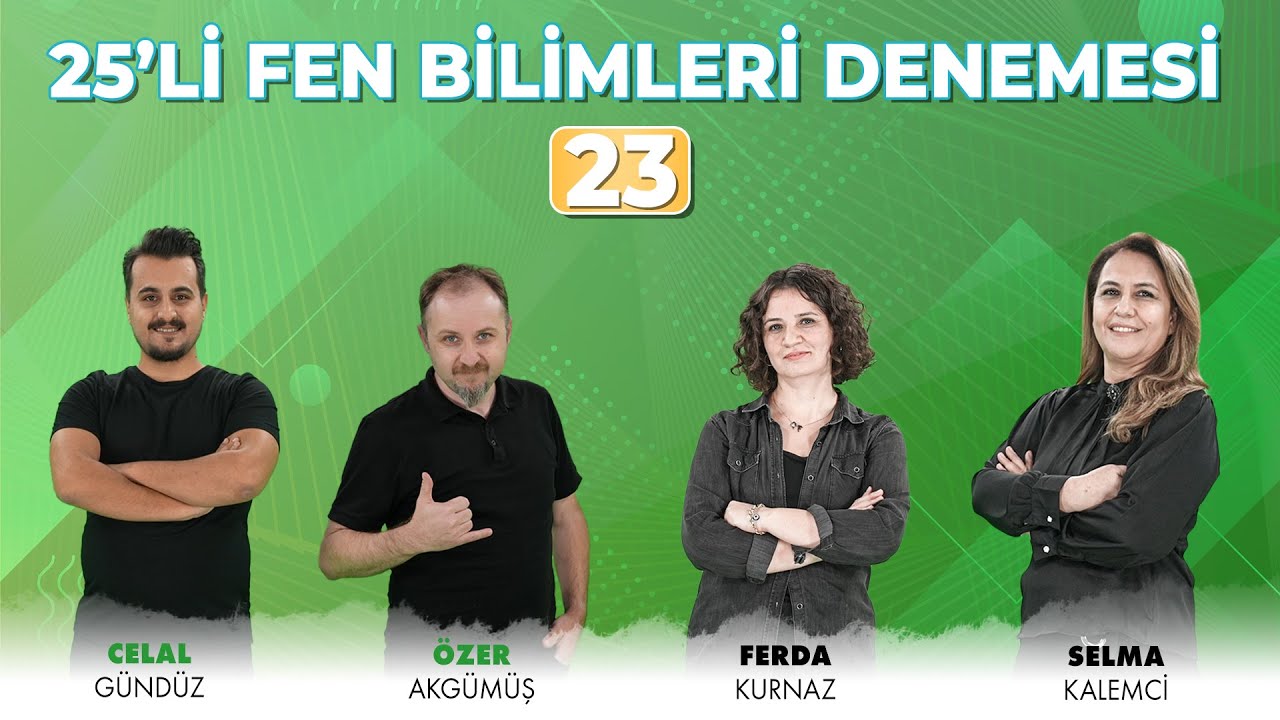 345 YAYINCILIK TYT 25'Lİ FEN BİLİMLERİ DENEMESİ | 23 - YouTube
