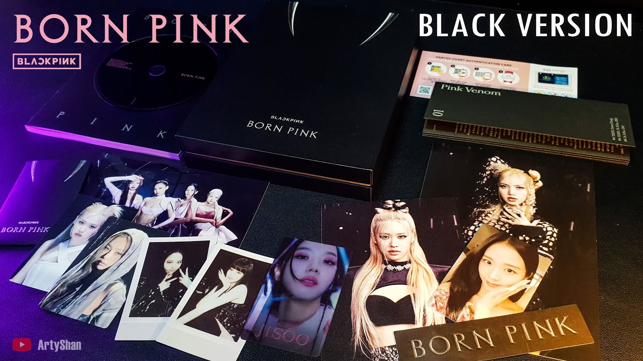 BLACKPINK 2nd Album BORN PINK (BLACK VERSION) UNBOXING & REVIEW - YouTube