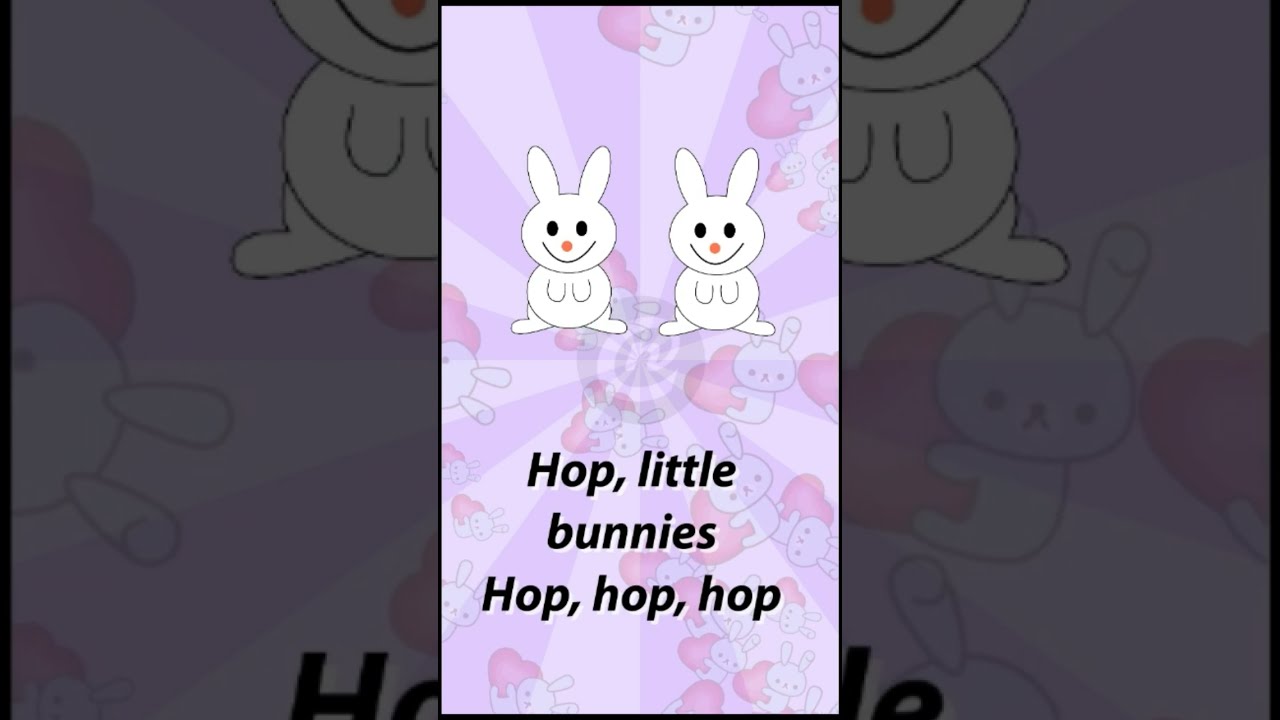 Hop little bunnies hop hop hop | song lyrics #short - YouTube