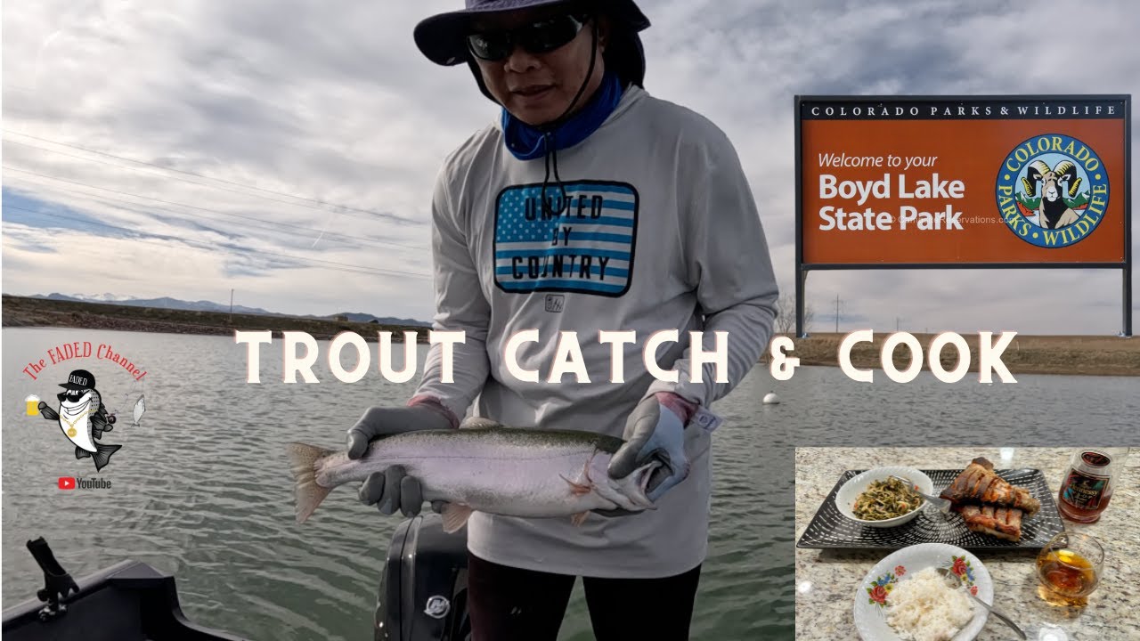 Boyd Lake Colorado Trout Catch and Cook - YouTube