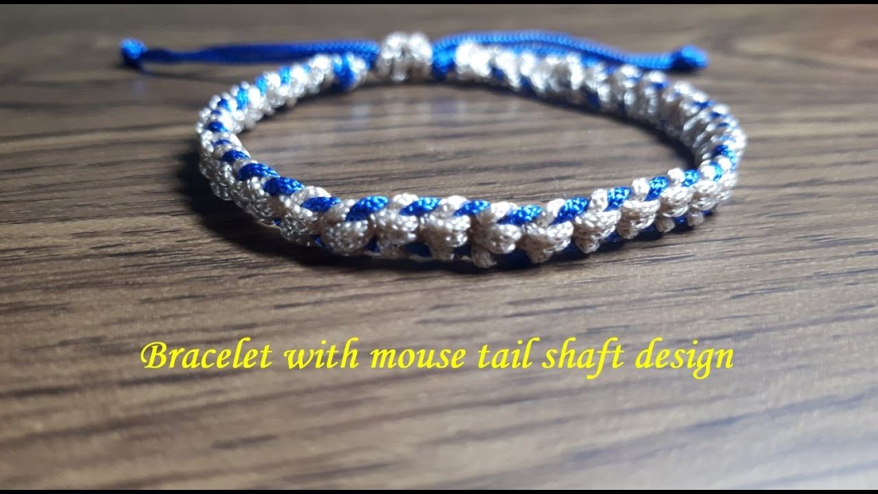 DIY- How to make a mouse-tail shaft knot bracelet -- Hướng dẫn làm Vòng ...