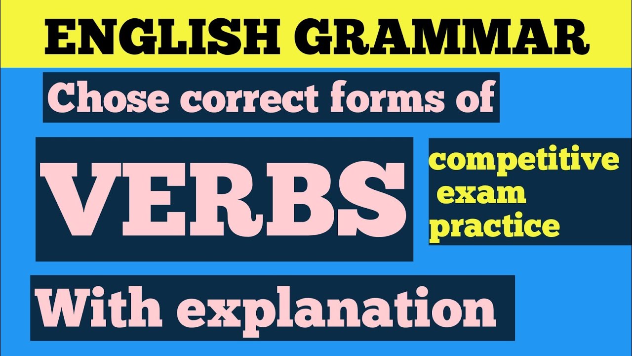 Verb forms ll exercise ll with proper concept ll abc english ll - YouTube