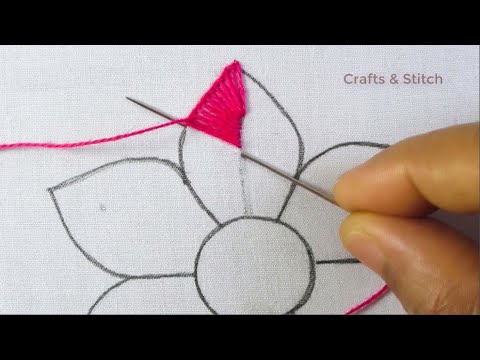 hand embroidery super easy double color buttonhole stitch variation ...