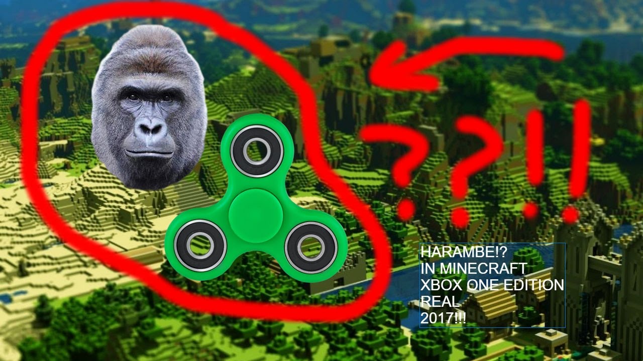 HARAMBE WITH FIDGET SPINNER IN MINECRAFT XBOX ONE REAL 2017!!! - YouTube