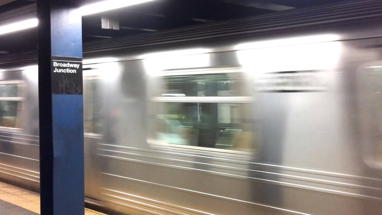 MTA NYC Subway: R68A A Train Departs Broadway Junction - YouTube