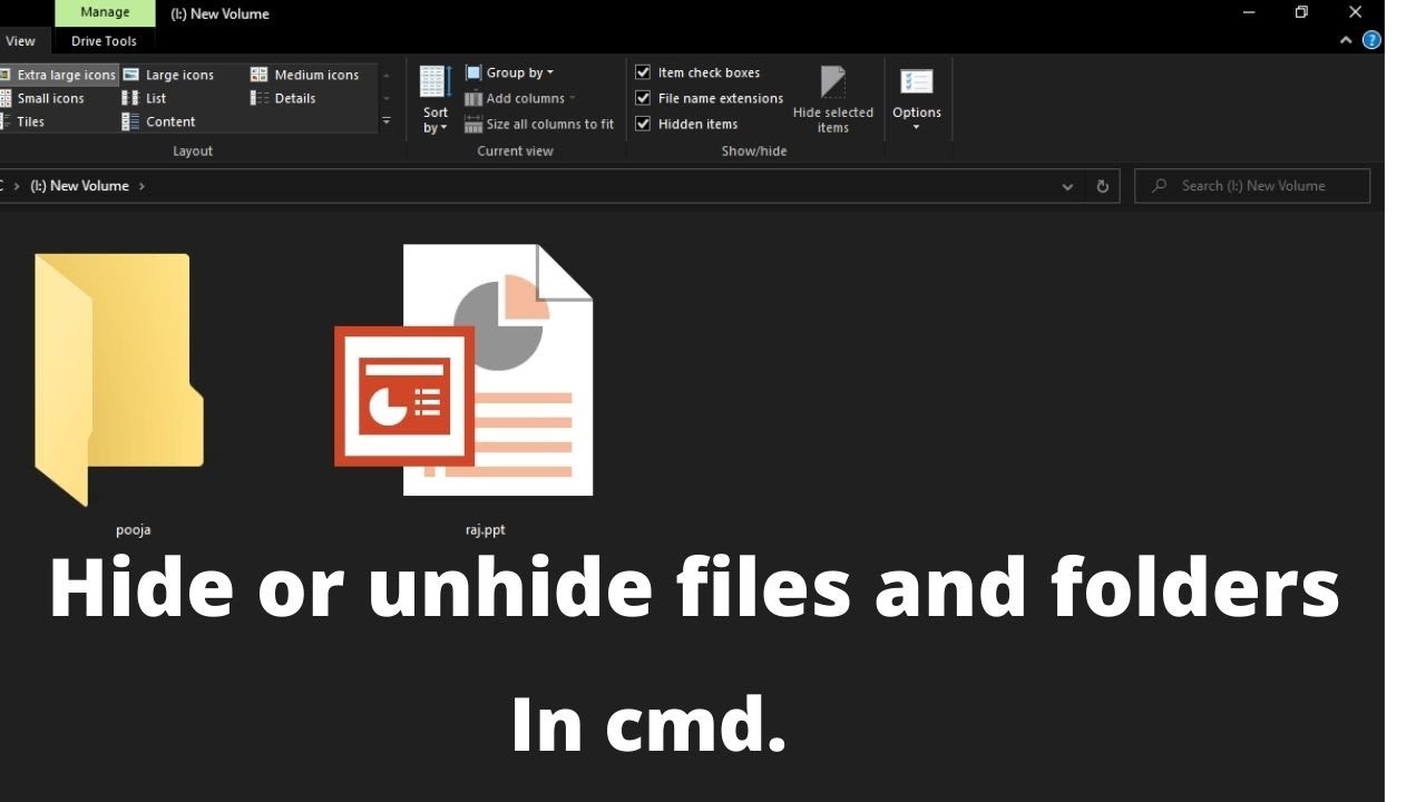 How To Hide Or Unhide Files And Folders Using Command Prompt Cmd