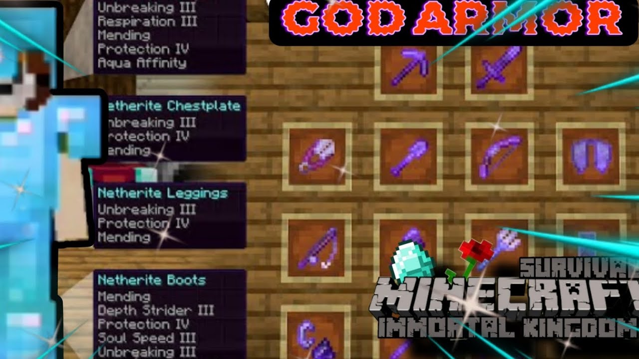 Making my all tool and armor full god enchant|| scroll with saloni || 🥰 ...
