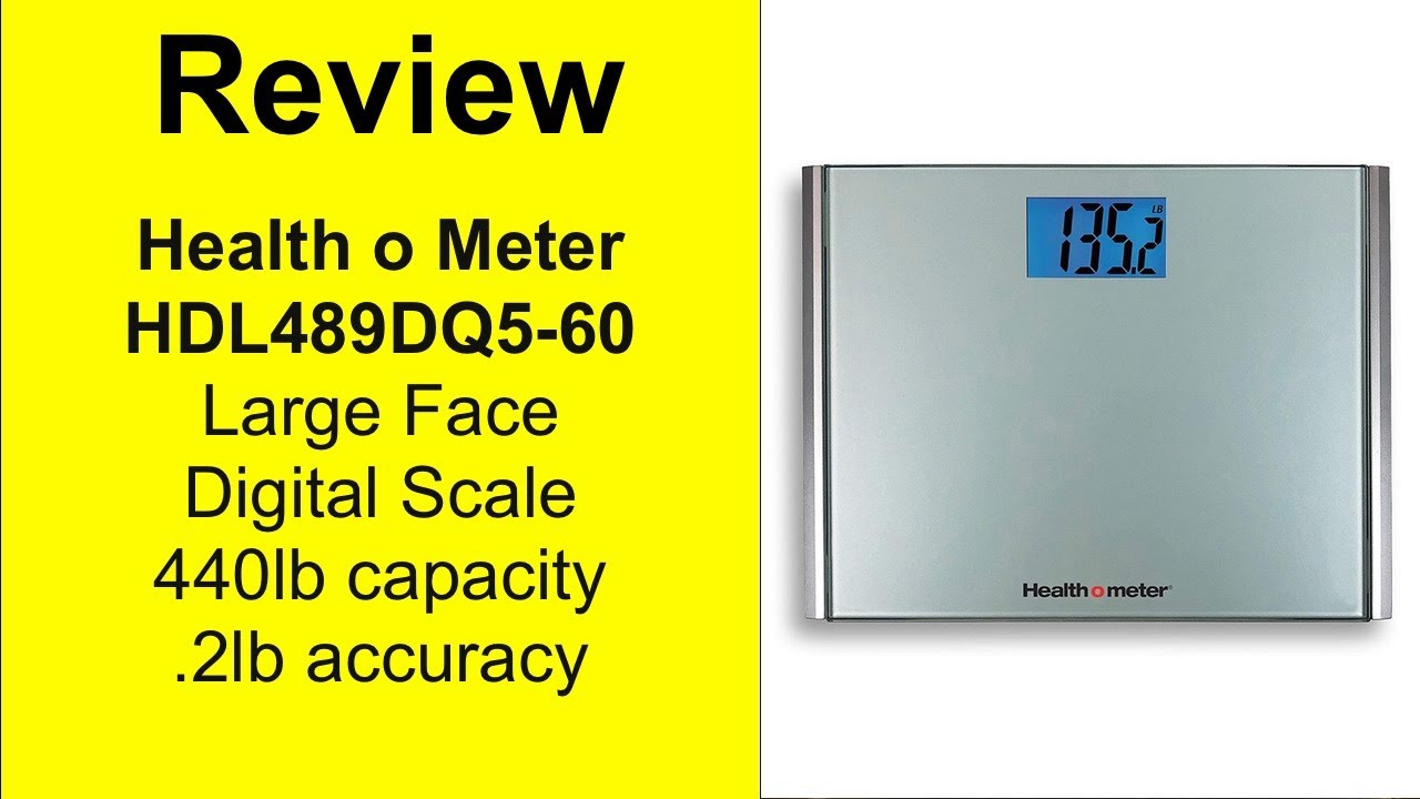 Review Healthometer Large Face Digital Scale HDL489DQ5-60 - YouTube