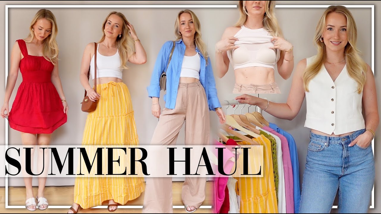 XXL Summer Fashion Haul - ASOS, H&M, Stradivarius, Hollister usw - YouTube