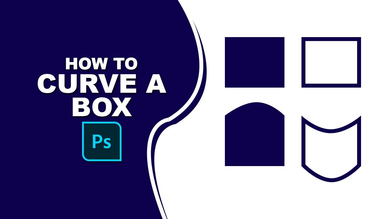How to curve a box in Photoshop - YouTube