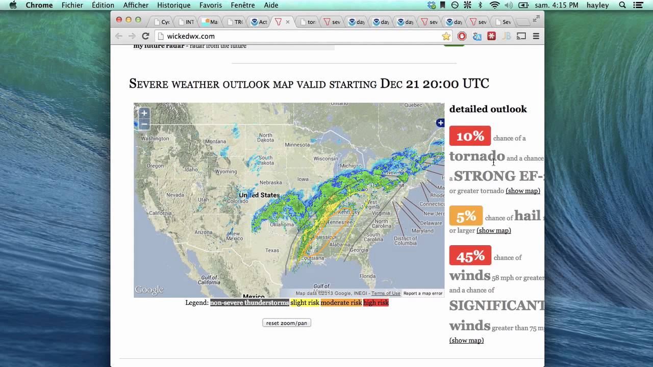 Dec 21 - Cyclone Amara and Cyclone Bruce, chance for strong tornadoes ...