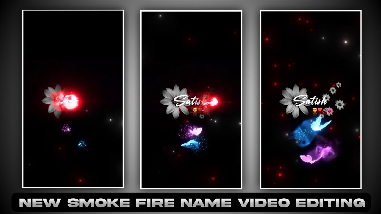 new trending smoke fire name video editing || trending tutorial - YouTube