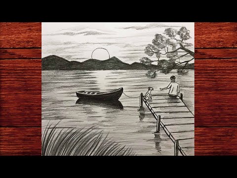 KARAKALEM MANZARA RESMİ ÇİZİMİ NASIL YAPILIR - Yeni Başlayanlar İçin Manzara Çizimi - Çizim Mektebi