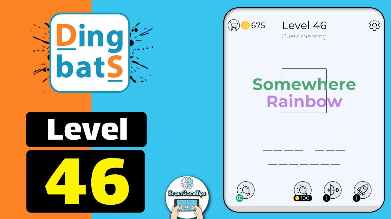 Dingbats Level 46 Somewhere Rainbow Walkthrough - YouTube