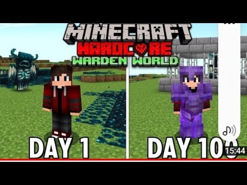 I survived 100 days in cursed world warden in minecraft - YouTube