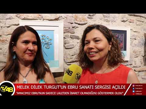 MELEK DİLEK TURGUT’UN EBRU SANATI SERGİSİ AÇILDI
