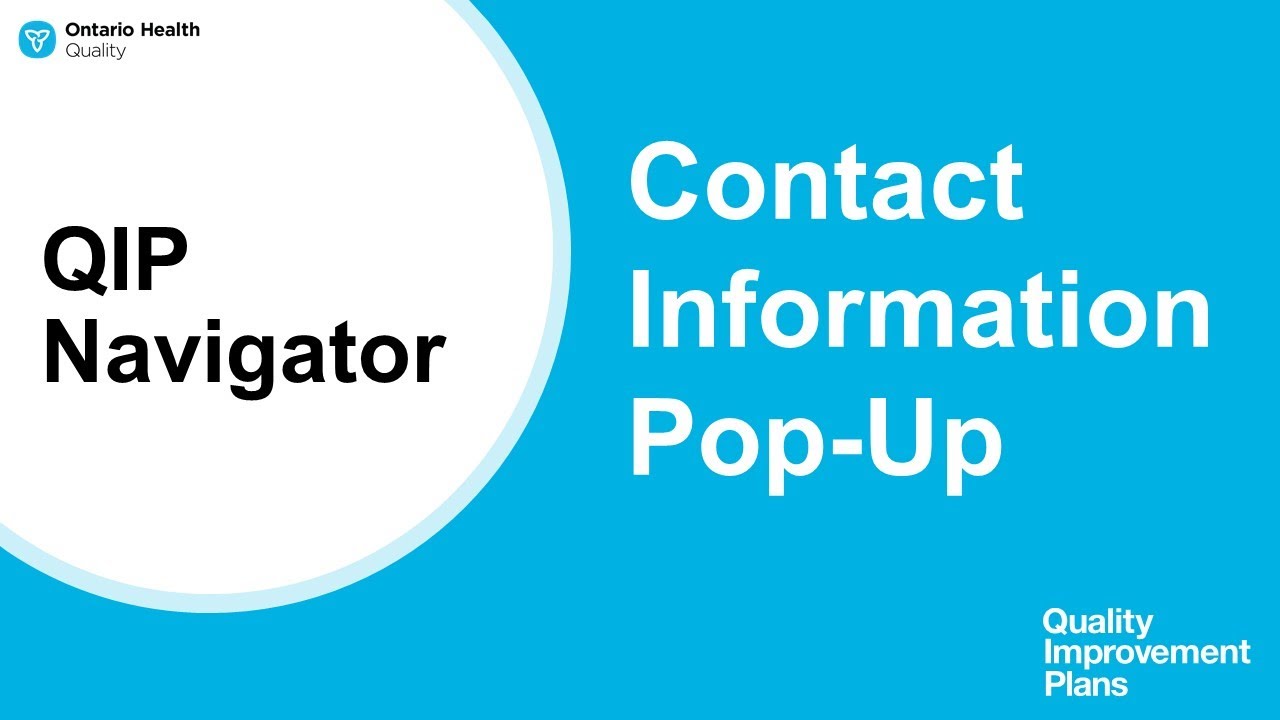 Navigator Video - Contact Information Pop-Up: - YouTube