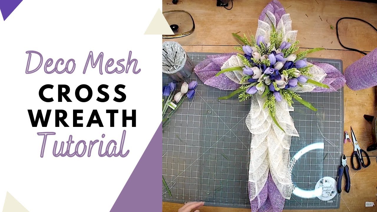 How To Make A Poly Burlap Cross Door Hanger - Deco Exchange Tutorial ...