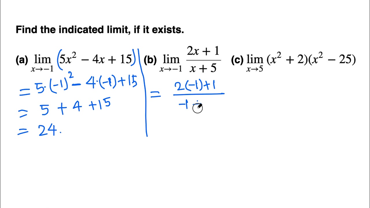 Calculus: limit evaluation (easy) - YouTube
