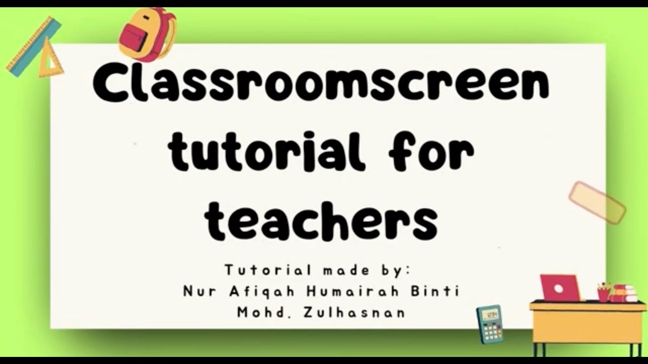 Simple Classroomscreen tutorial for teachers | EDU456 E-Portfolio - YouTube