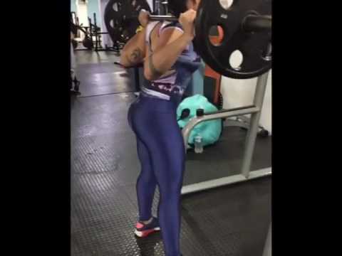 Thais Marcondes In Blue Lycra Tights. - YouTube