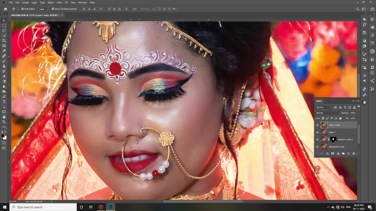 Wedding bride editing | tutorial of photoshop cc - YouTube