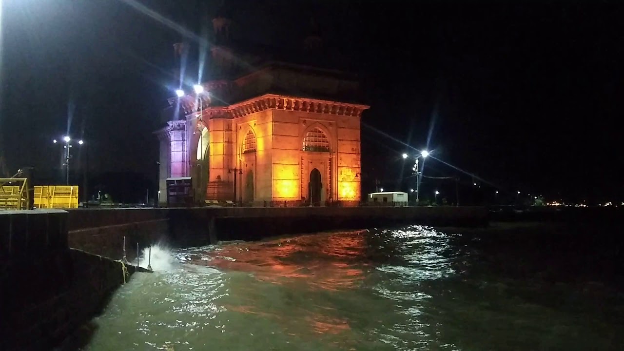 Night view of Gateway of India - YouTube