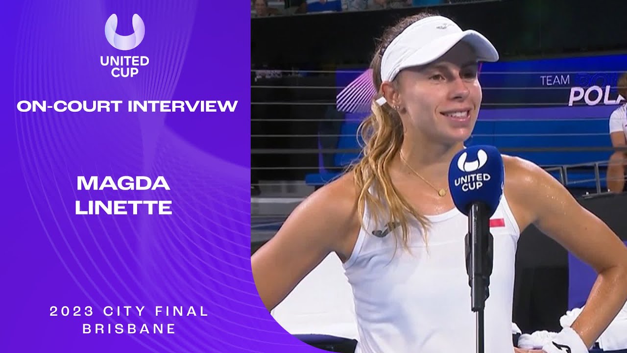 Magda Linette On-Court Interview | United Cup 2023 Brisbane Final - YouTube