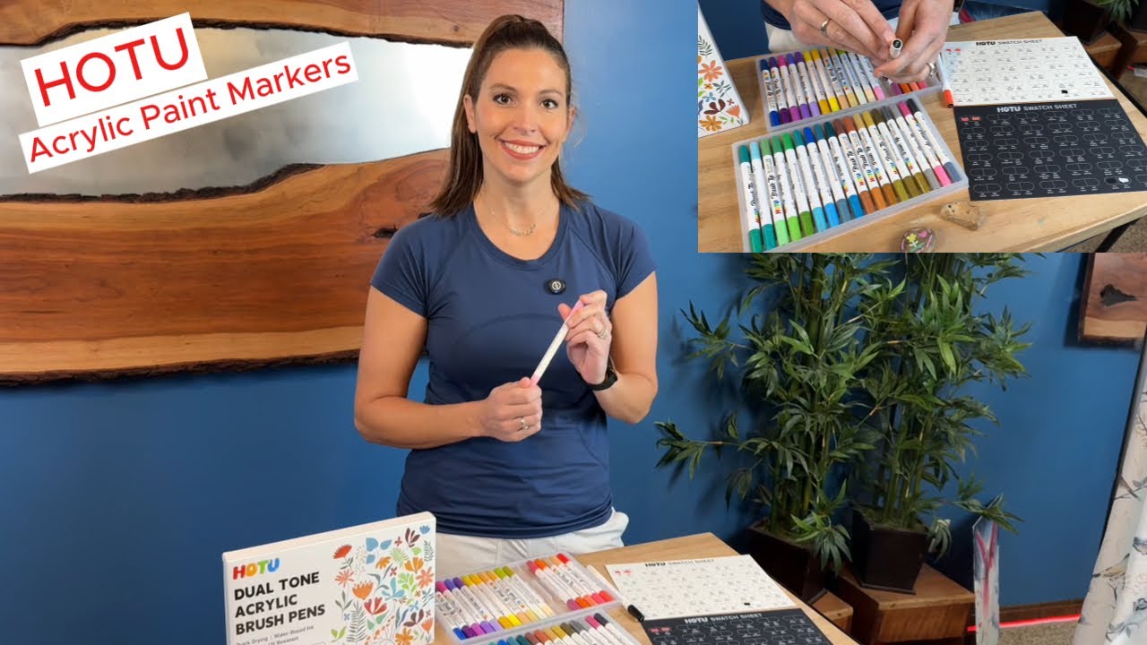 HOTU Acrylic Paint Markers 72 Colors Dual Tip Waterproof - YouTube