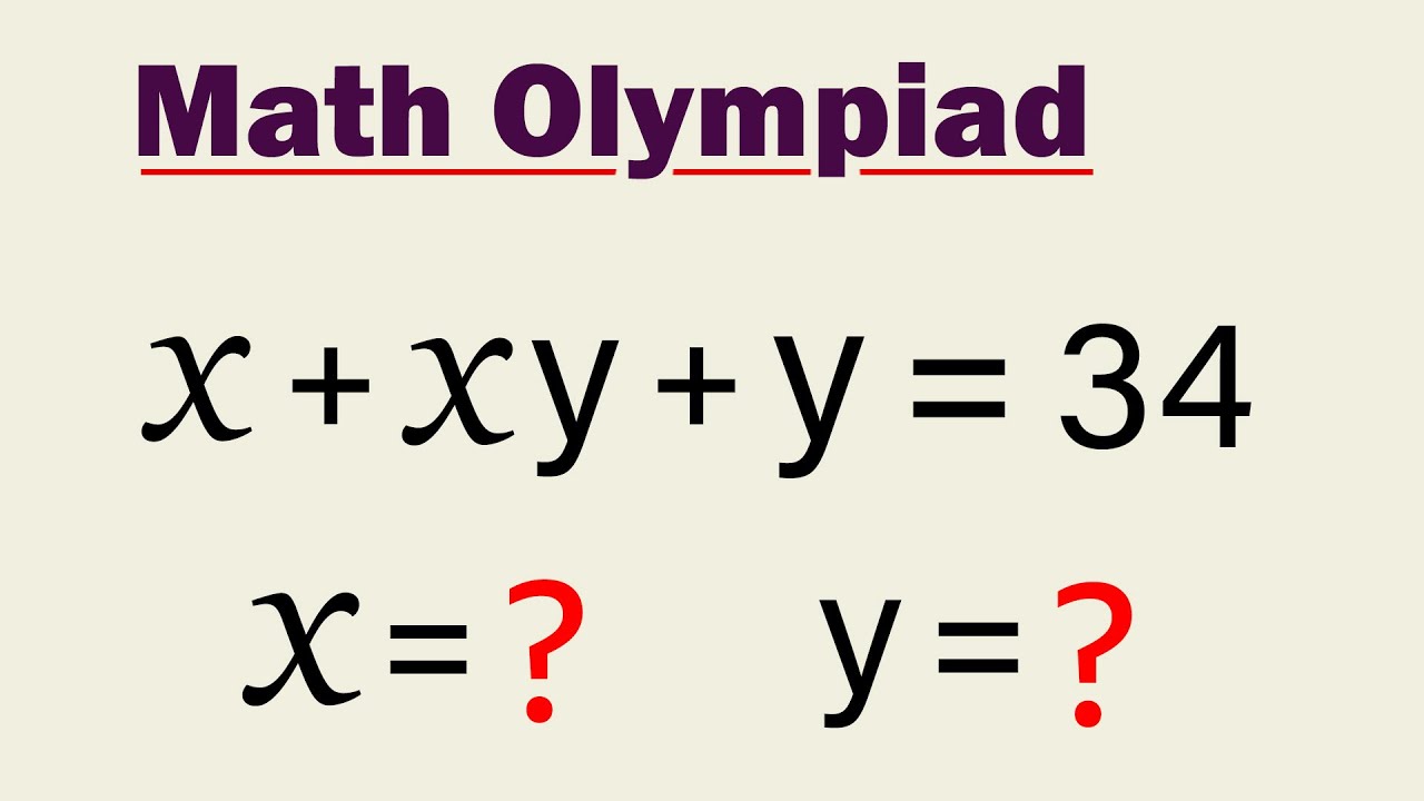 Math Olympiad | Solve for x & y | You should know this Trick! - YouTube