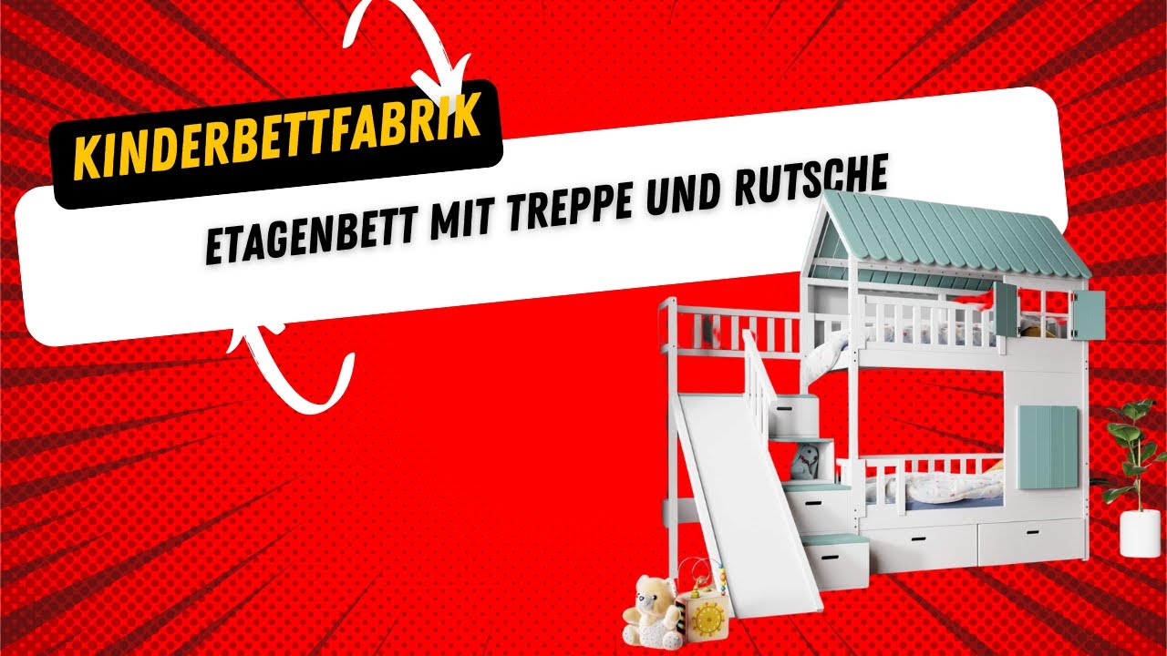 Stockbett mit Rutsche - Hochbett Kinder ab 3 Jahre KInderBettFabrik ...