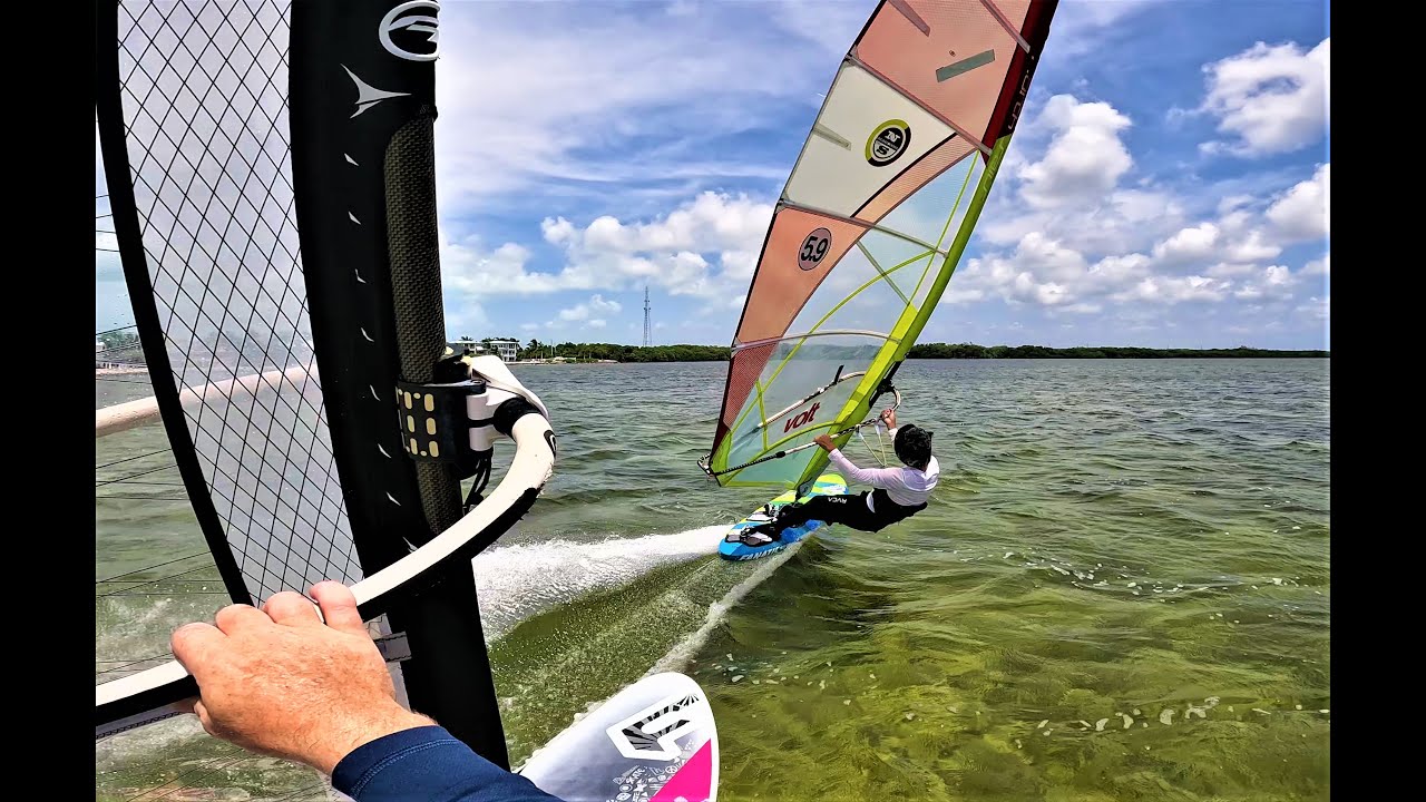 Windsurfing the Key Largo Flats with Wavy Davy - YouTube