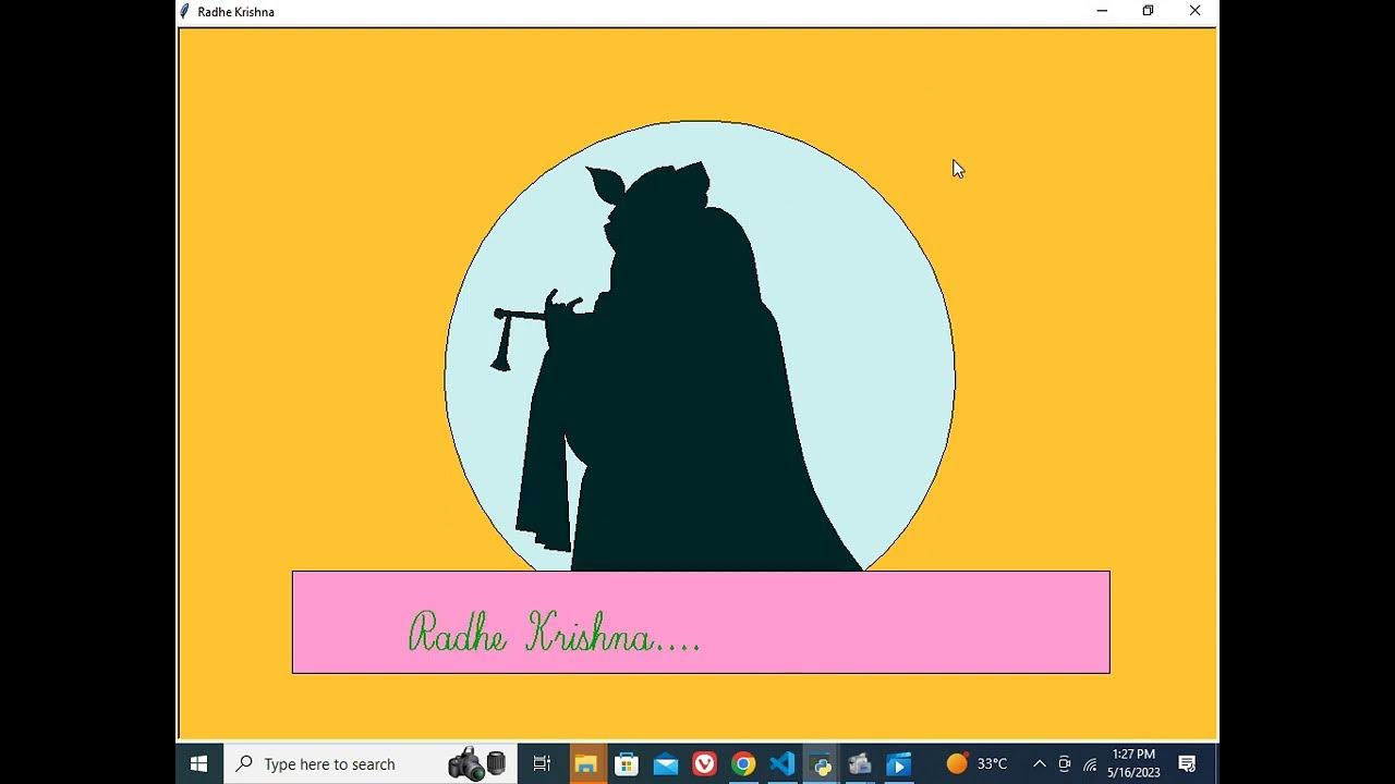 Radhe Krishna Turtle Graphic Python Program Youtube